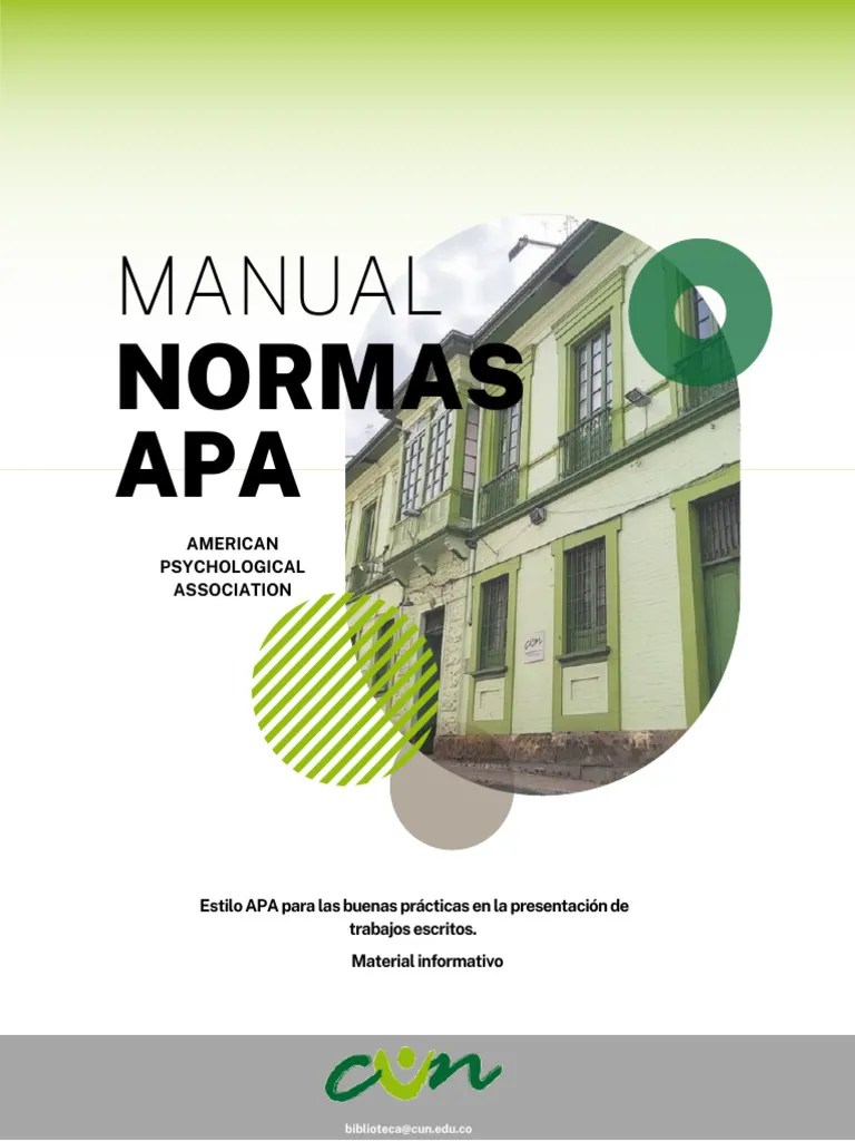Manual Normas Apa Pdf Estilo Apa Escritura
