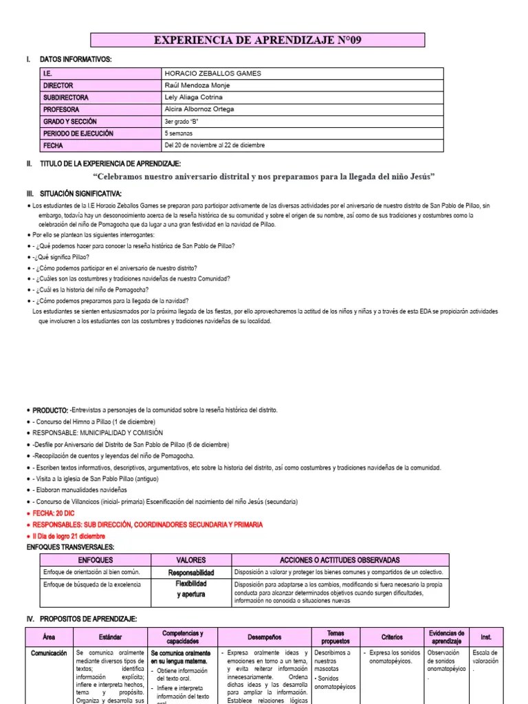 3 Grado Experiencia N 09 2023 Pdf Números División Matemáticas