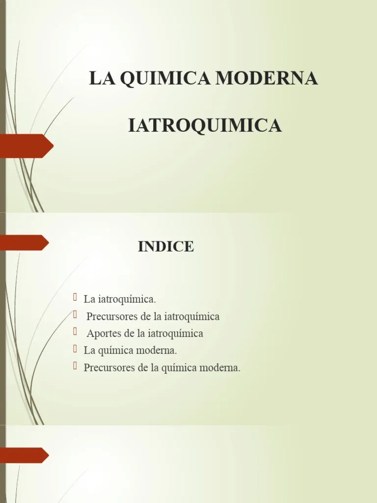 Evolución De La Química Moderna Pdf Química Science