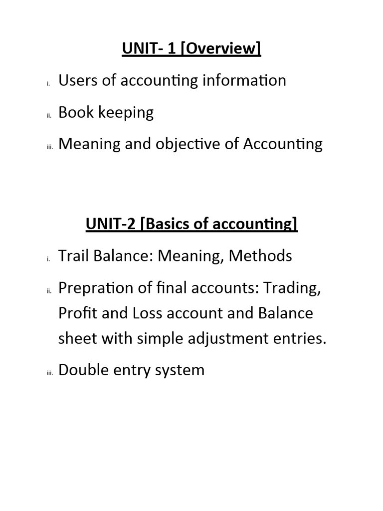 Bca 2nd Sem Accounting Overview Pdf