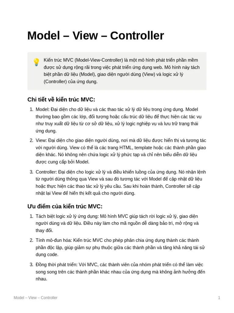 Model View Controller Pdf