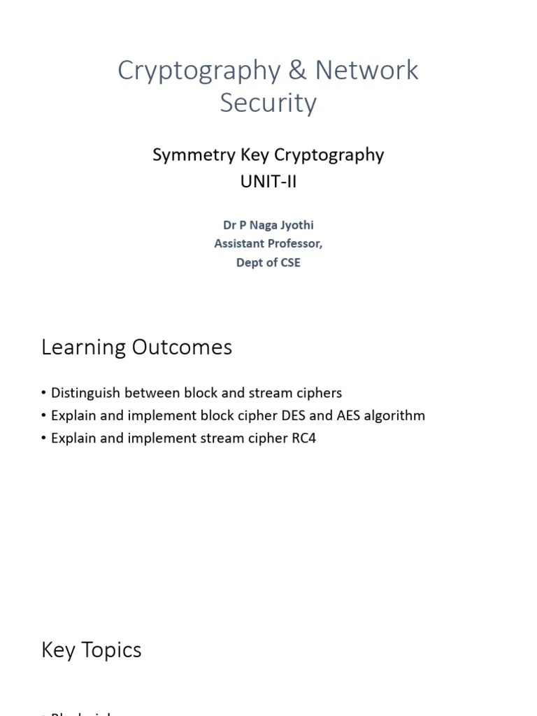 Cns Module Ii Pdf Encryption Cryptography