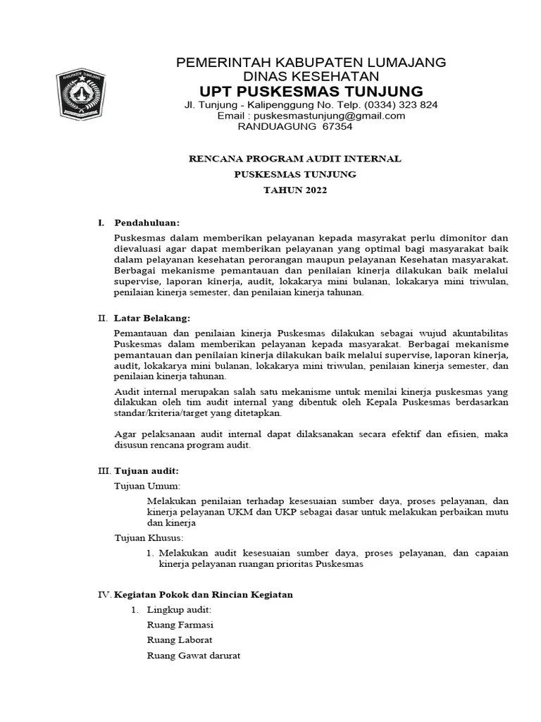 Rencana Audit Internal Pdf