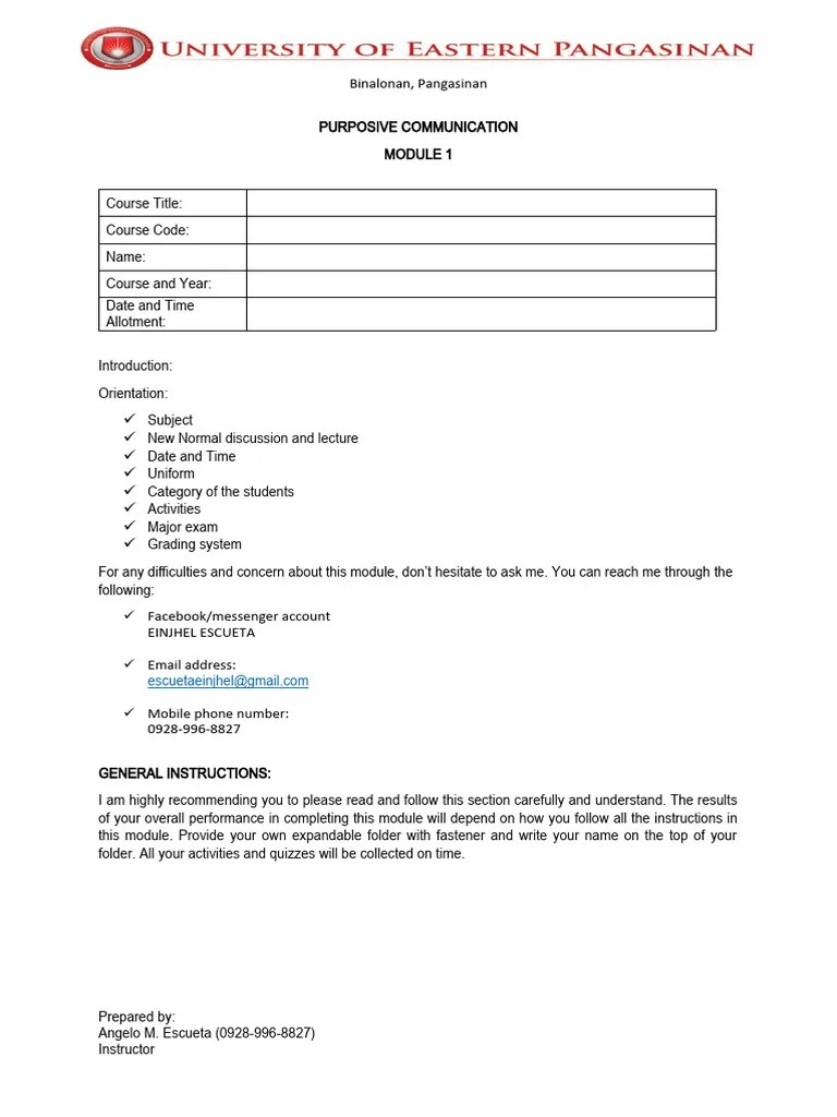 Module 1 Language And Communication Pdf Communication Language