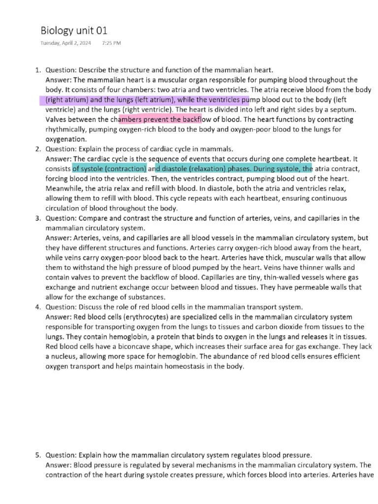 Unit 1 Bio Pdf Gene Genetics