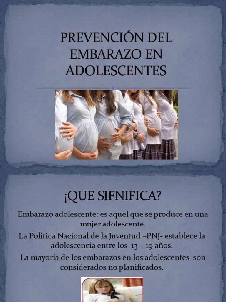 PREVENCIÓN DE EMBARAZO EN ADOLESCENTES | Descargar Gratis PDF ...
