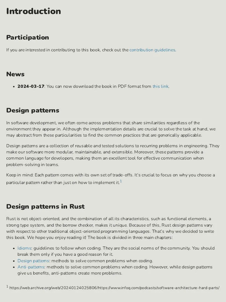 Rust Design Patterns Light Pdf Pointer Computer Programming