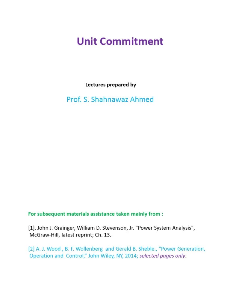 3 Unit Commitment Pdf
