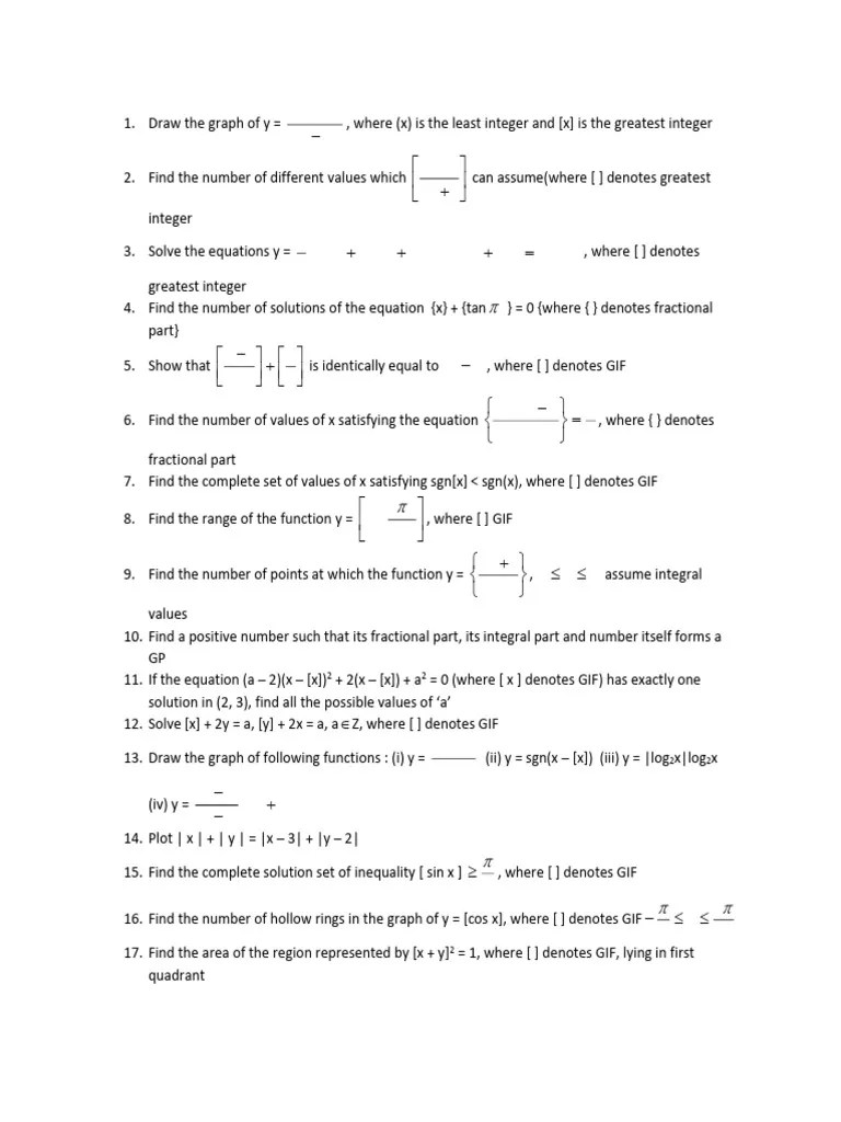 Graph Of Functions And Solution Of Equations Pdf