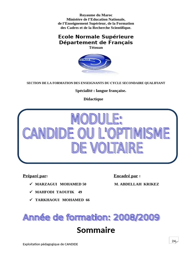 Module Candide Pdf