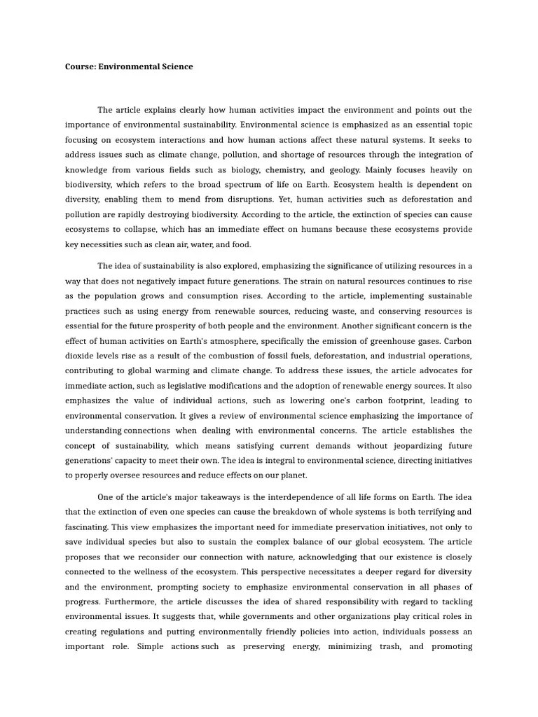 Environmental Science Lesson 3 Pdf Sustainability Science