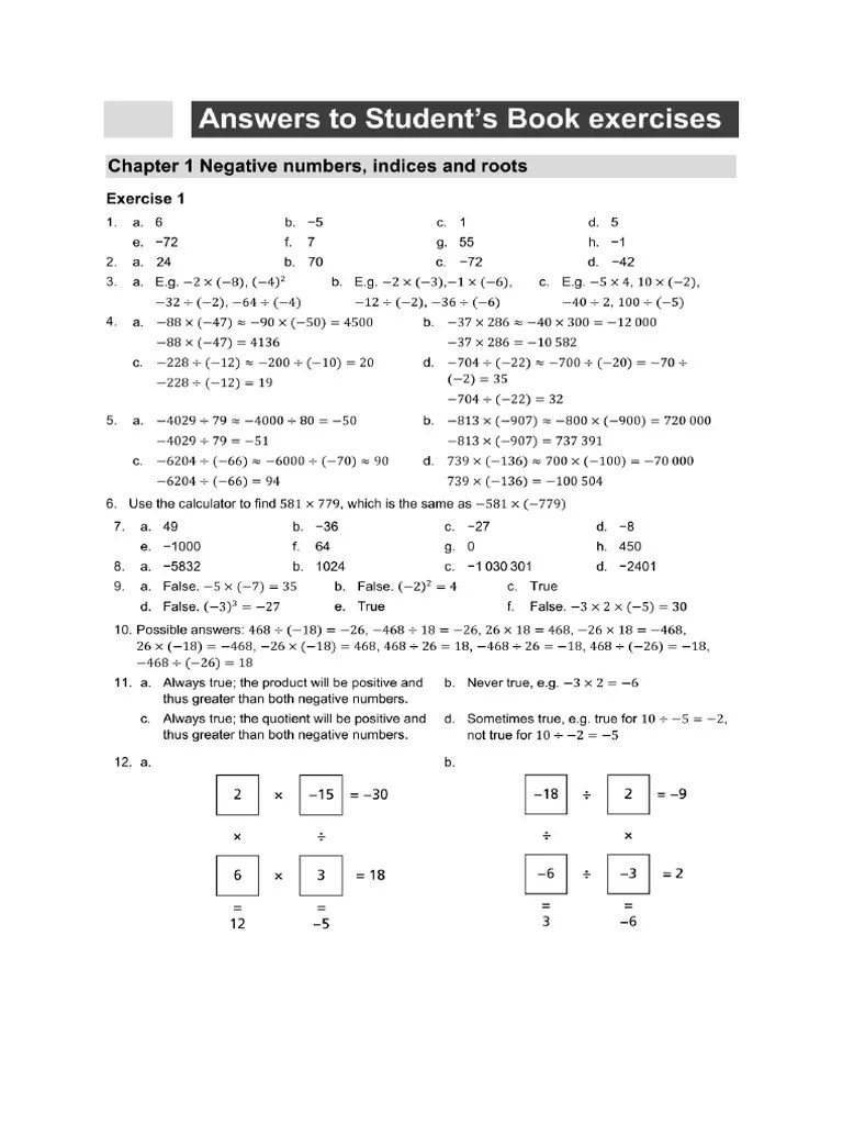 Student S Book Grade 7 Answer Key Pdf