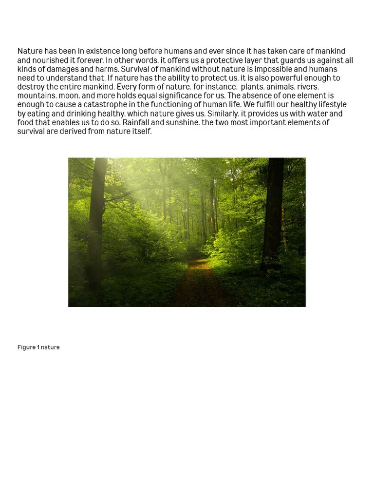 The Vital Role Of Nature In Survival Pdf