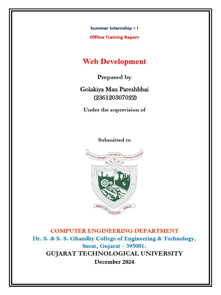 Internship Report Pdf Html Element Hyperlink