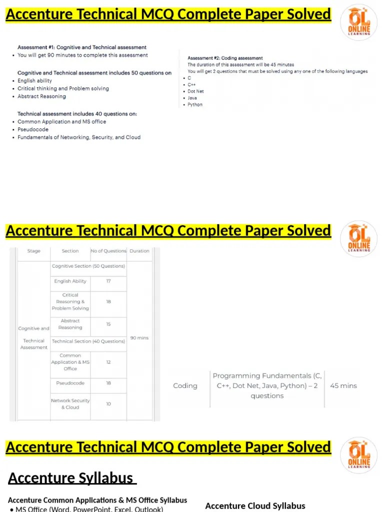 Accenture 40 Technical Questions | PDF | Cloud Computing | Computer ...