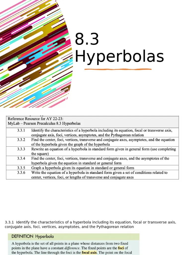 Understanding Hyperbolas Key Concepts Pdf