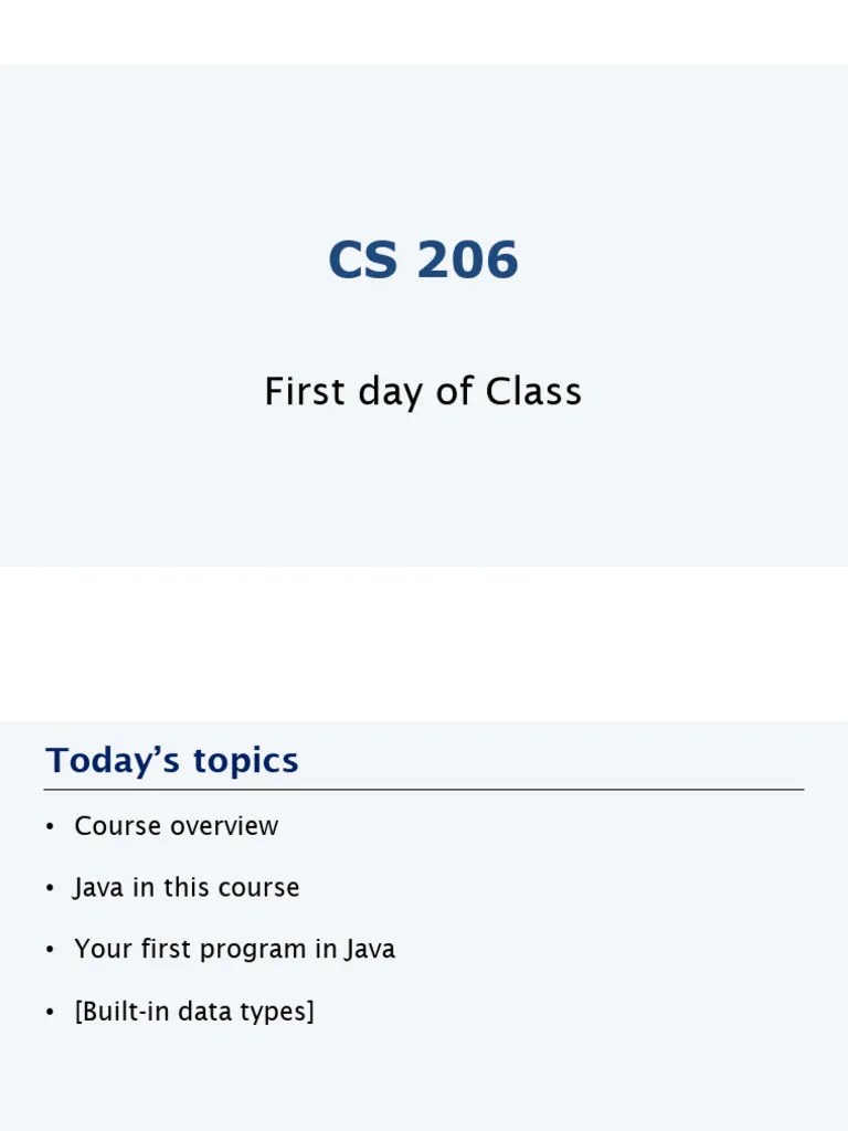 Courseoverview Java Pdf Computer Programming Java Programming