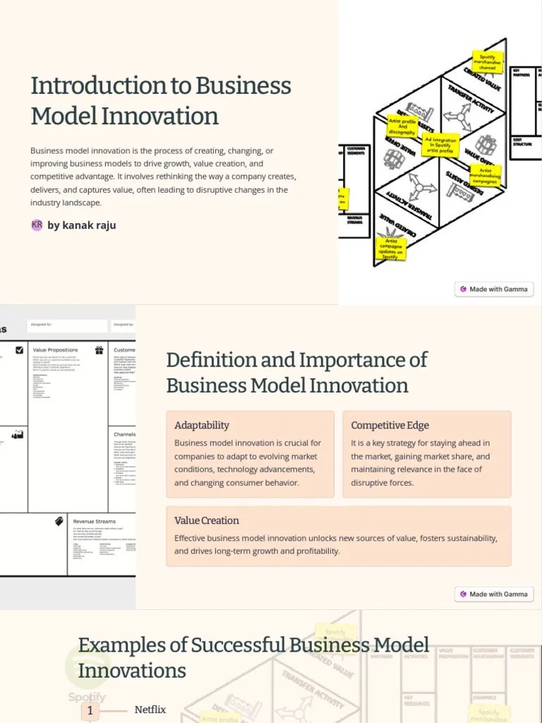 Introduction To Business Model Innovation Pdf Business Model