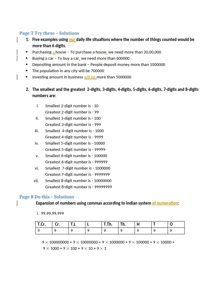 Class 6 Math Chapter 1 Knowing Our Numbers Solutions Ce Pdf