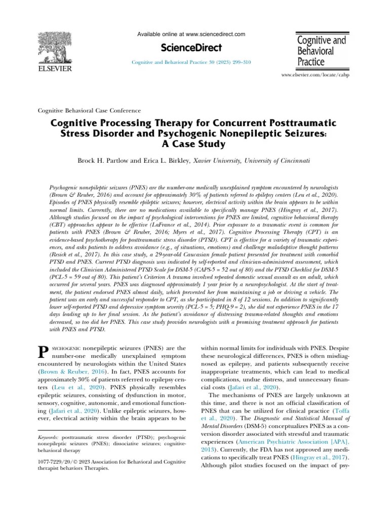 Cognitive Processing Therapy For Concurrent Posttraumatic Stress