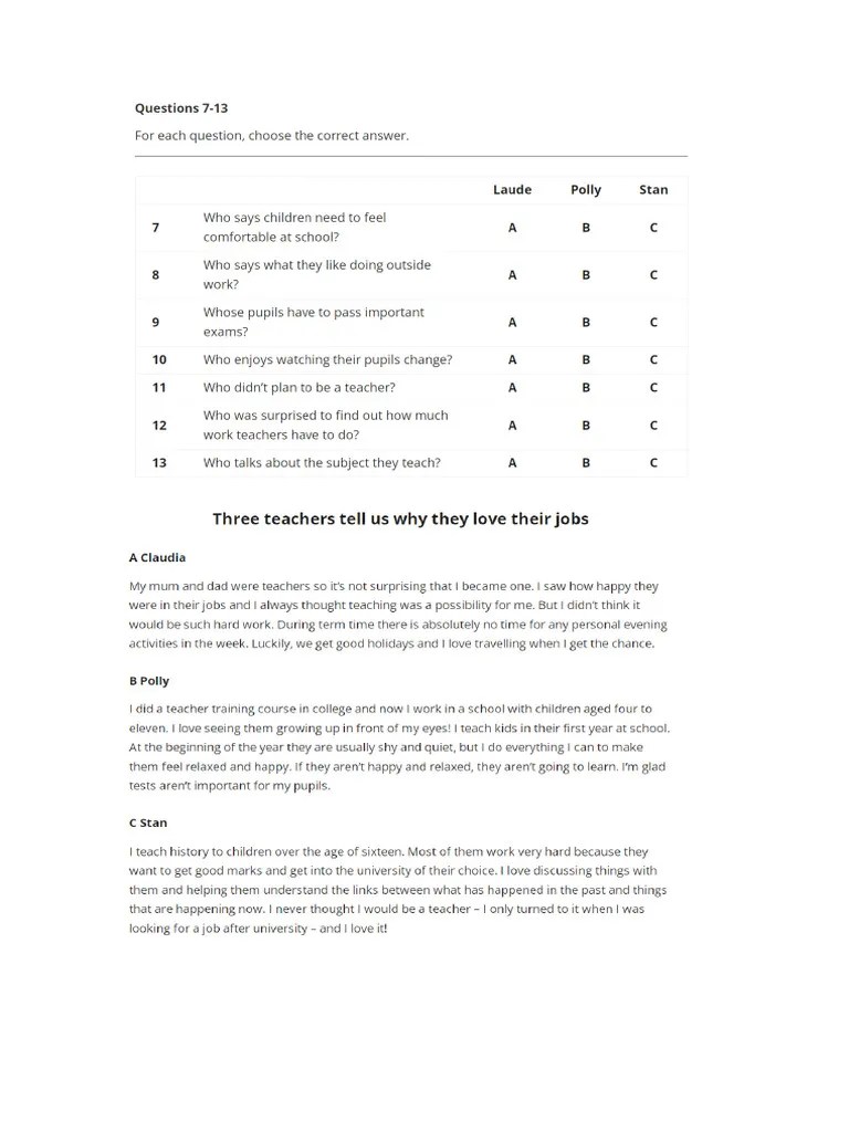 A2 Reading Task 2 Pdf