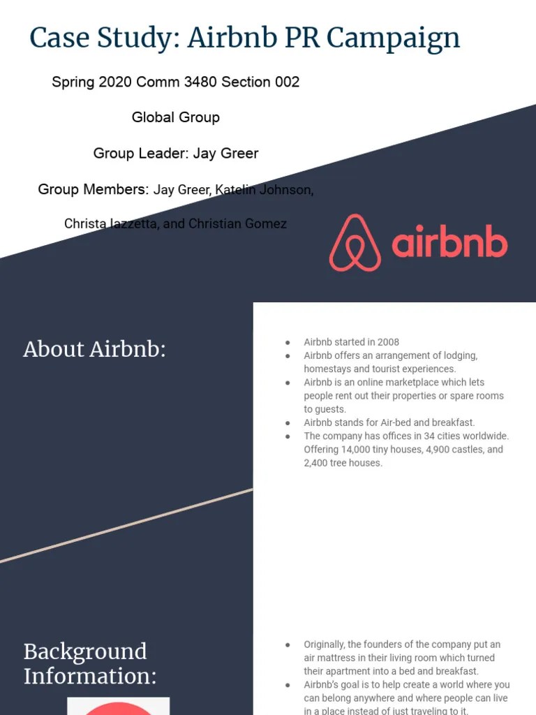Global Pr Project Pdf Airbnb Social Media