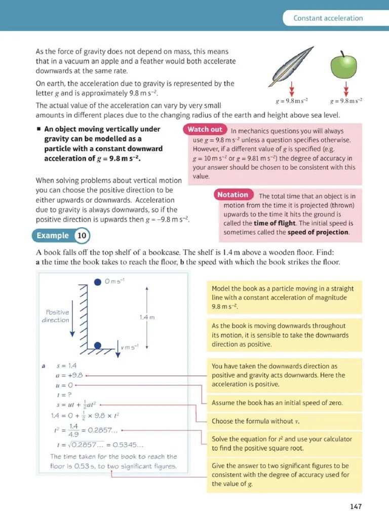 Free Falling Objects Pdf