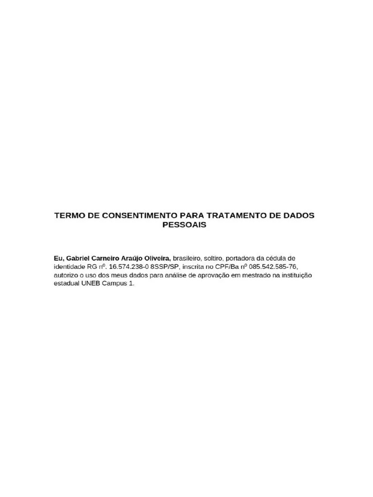 Dados Pessoais Pdf