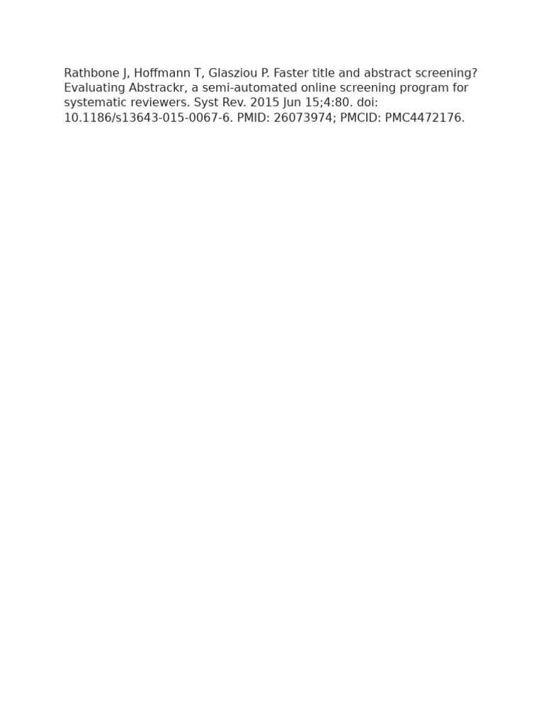 Streamlining Systematic Reviews Pdf Computers