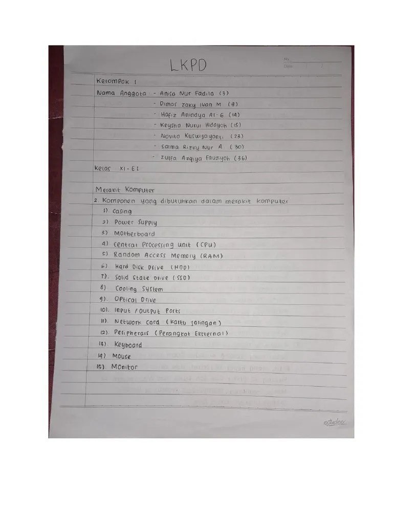 Lkpd Merakit Komputer Pdf
