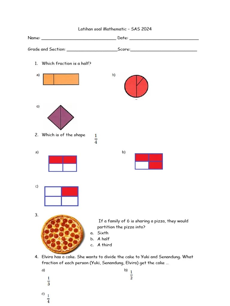 Mathematic Practice Questions For Sas 2024 Pdf