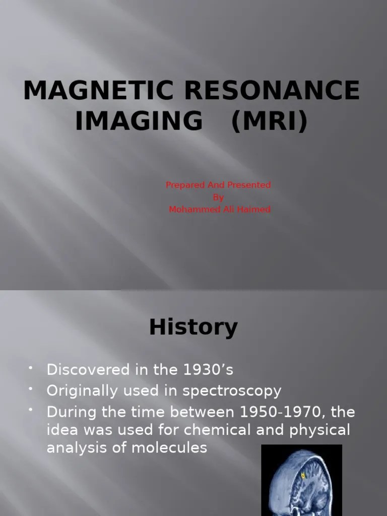(MRI) Magnetic Resonance Imaging | PDF | Magnetic Resonance Imaging ...