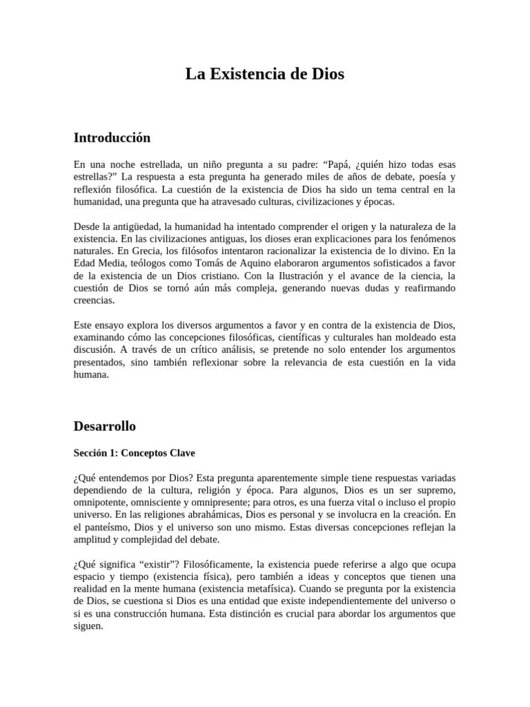Debate Sobre La Existencia De Dios Pdf Dios Existencia De Dios