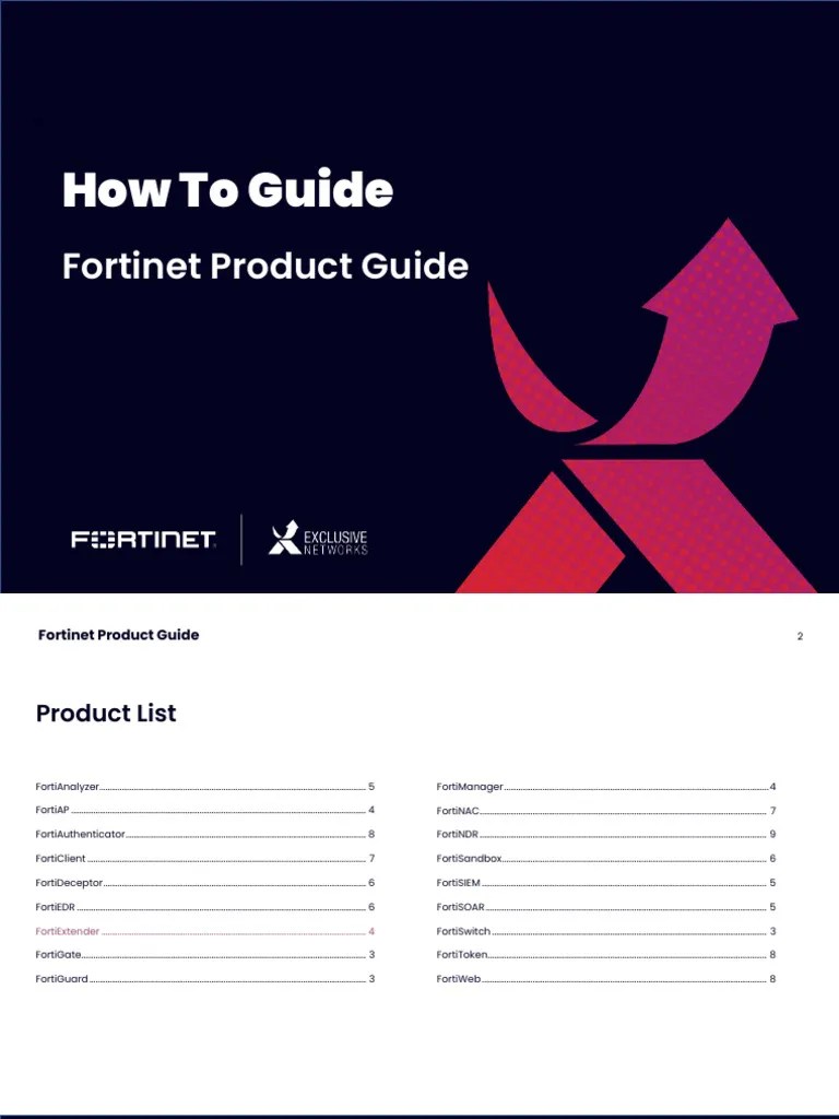 Fortinet Product Guide Pdf Security Computer Security