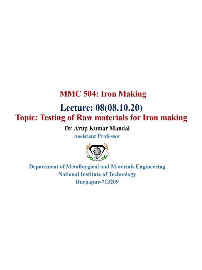 Raw Materials Testing Pdf