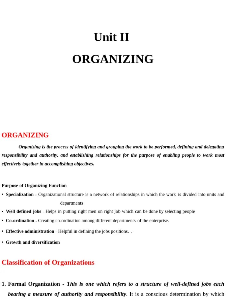 Unit Iii Pdf Organizational Structure Hierarchy