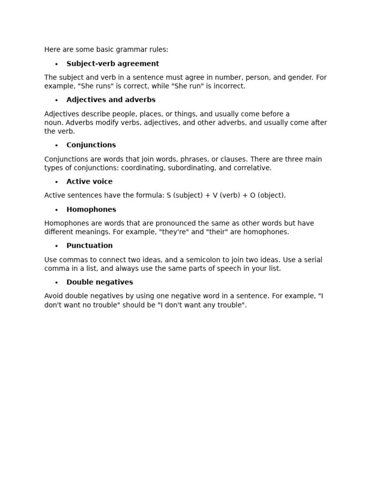Here Are Some Basic Grammar Rules Pdf
