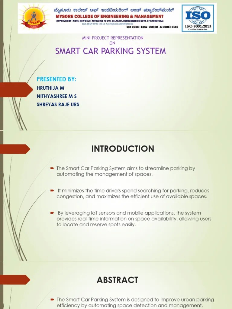 Smart Car Parking System Project Pdf Parking Internet Of Things