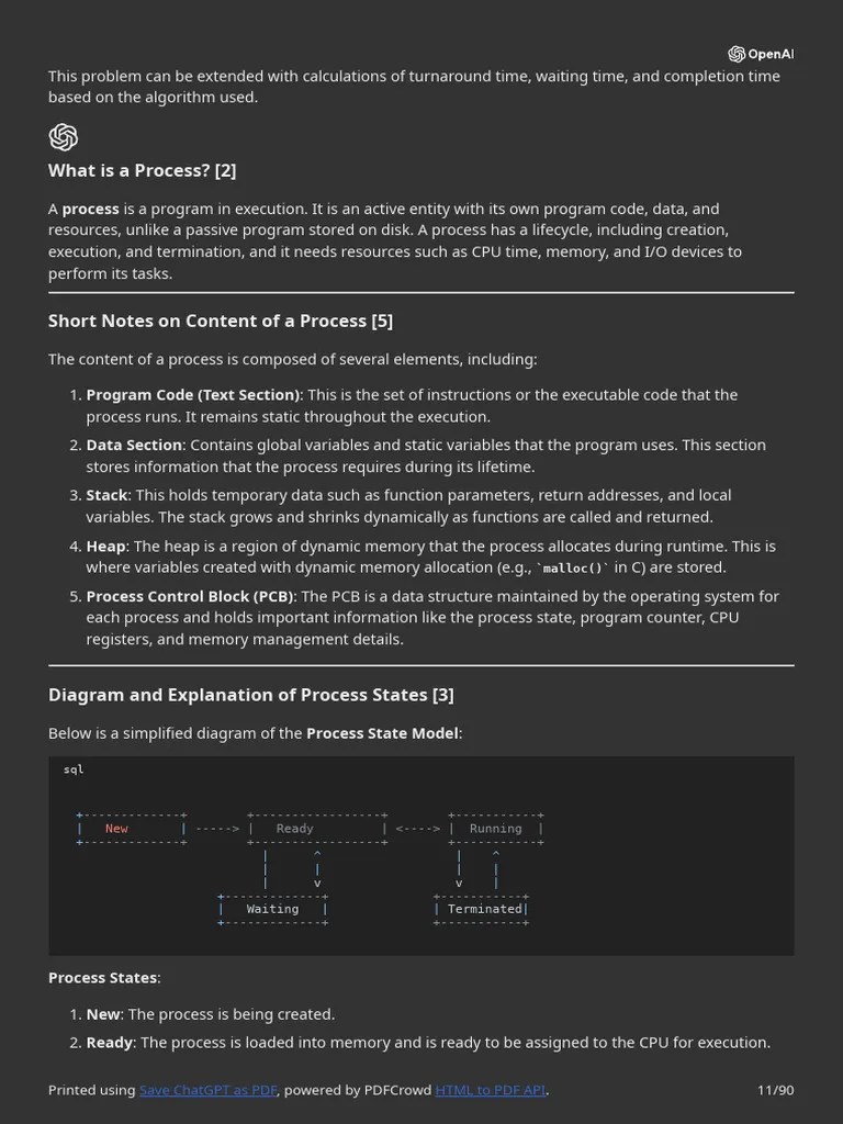 Operating System Overview1 Pdf Thread Computing Scheduling