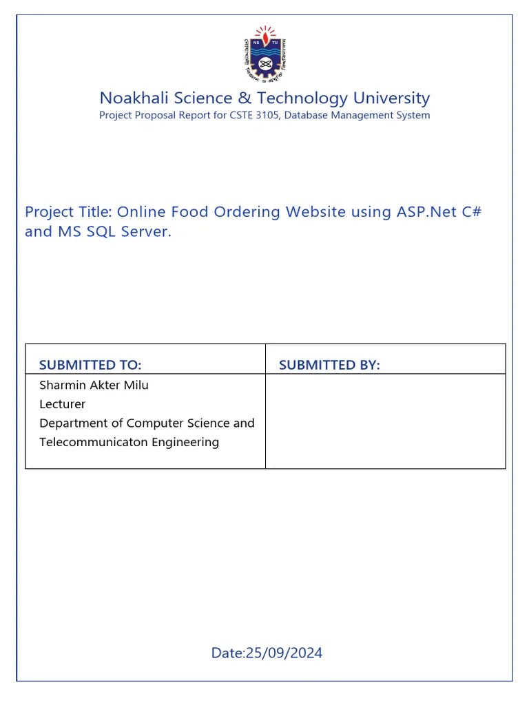 Project Proposal Pdf Databases Microsoft Sql Server