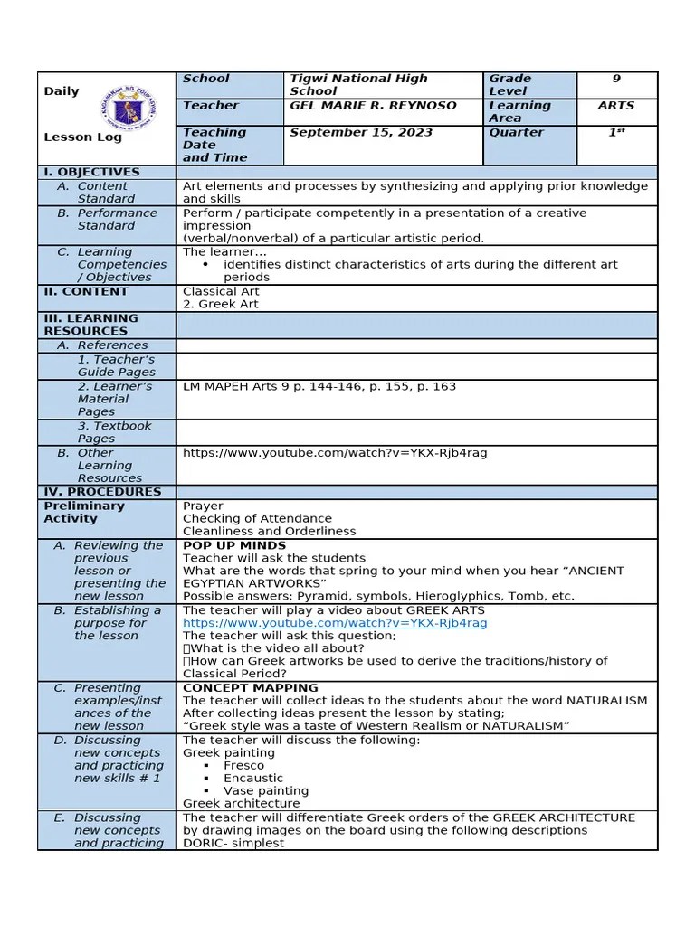 Arts Pdf Learning Teachers