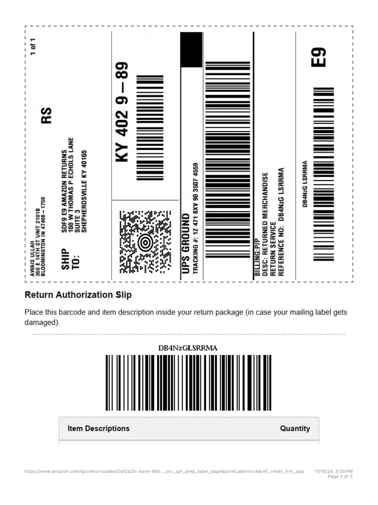 Online Return Center Pdf