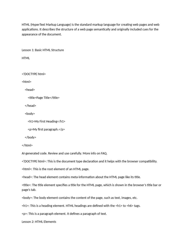 Html Revision Pdf Html Html Element