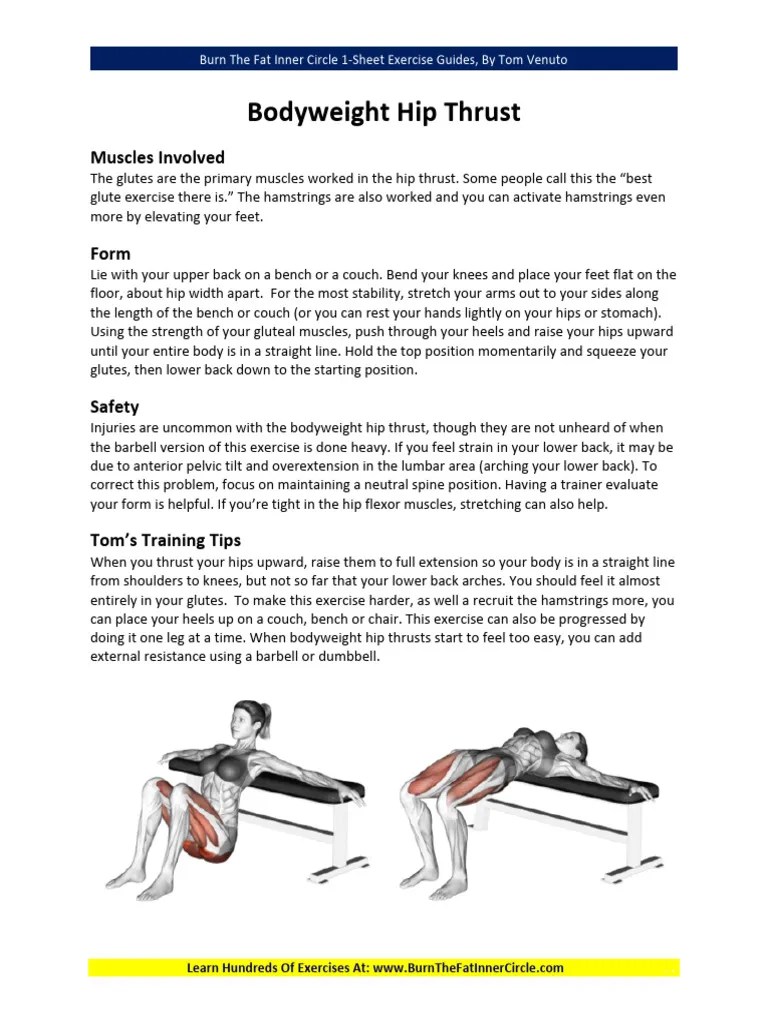 Bodyweight Hip Thrust Guide Pdf