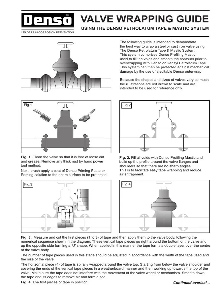 Denso Valve Wrapping Guide Pdf Valve Industrial Processes