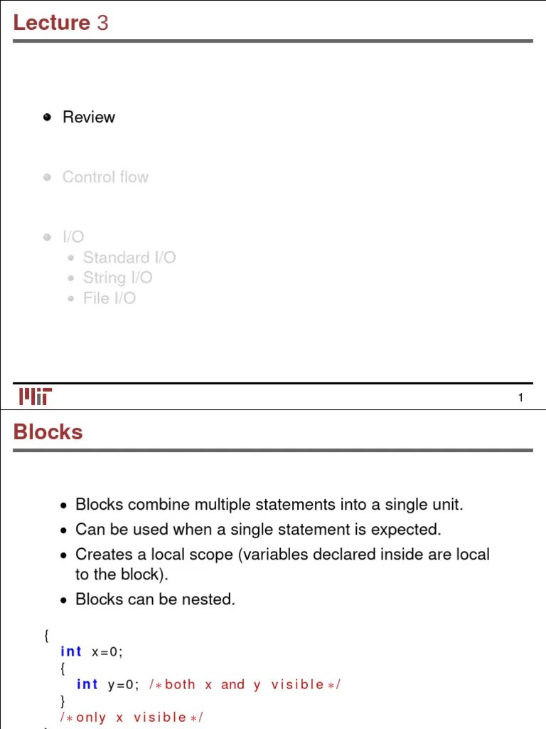 Control Flow And I O In C Programming Pdf Pointer Computer