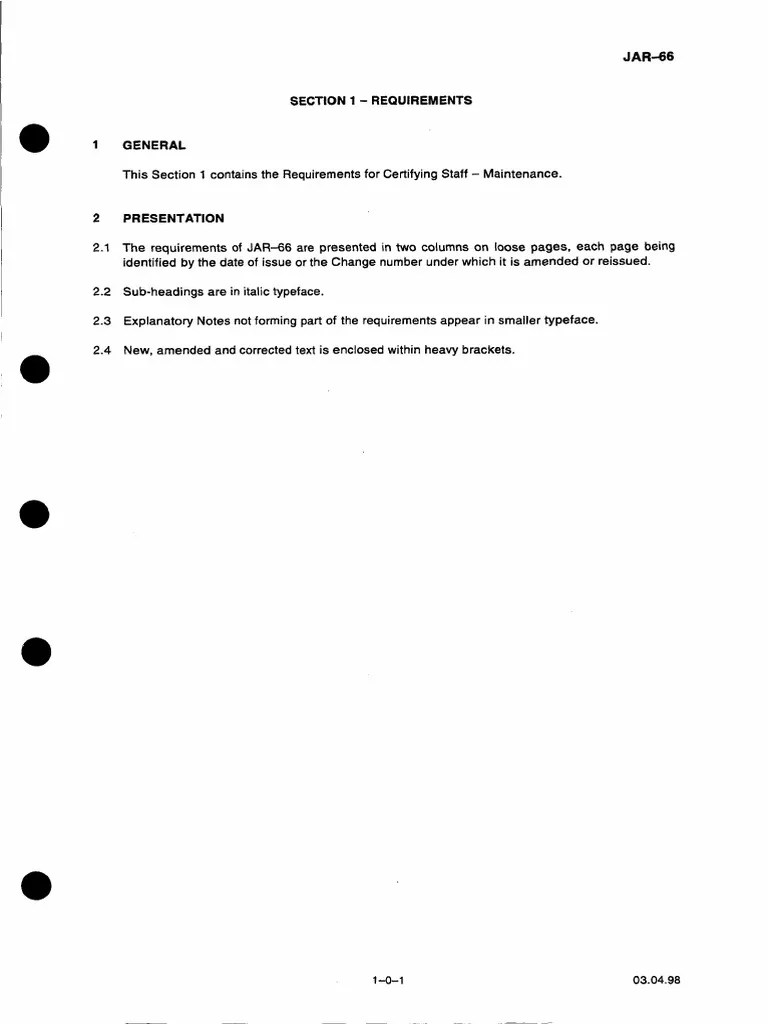 Jar 66 Certifying Staff Requirements Pdf Aviation