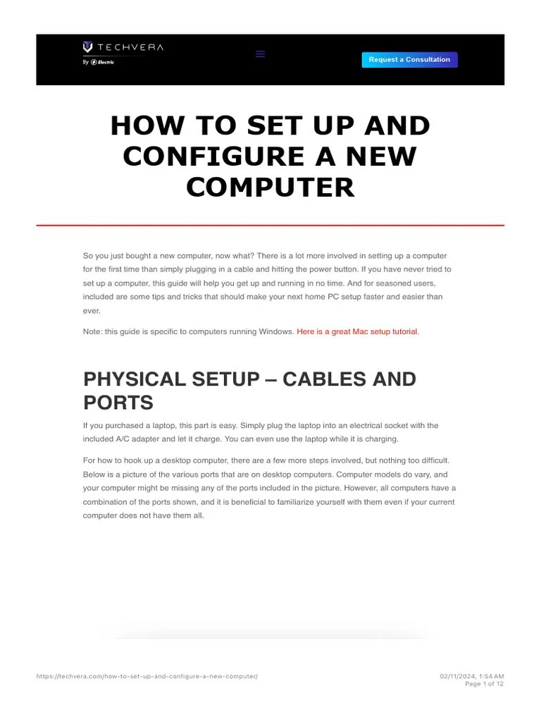 How To Set Up And Configure A New Computer Pdf Antivirus Software