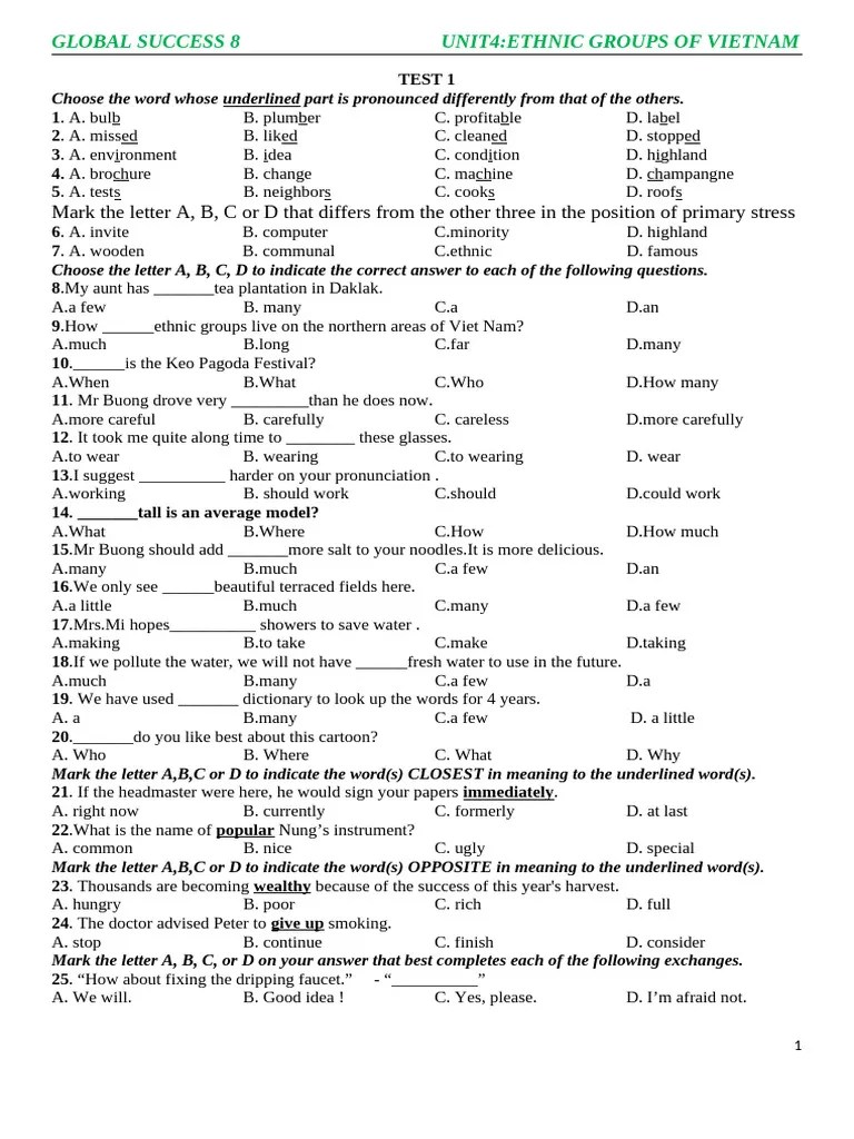 Unit 4 Practice Test Pdf