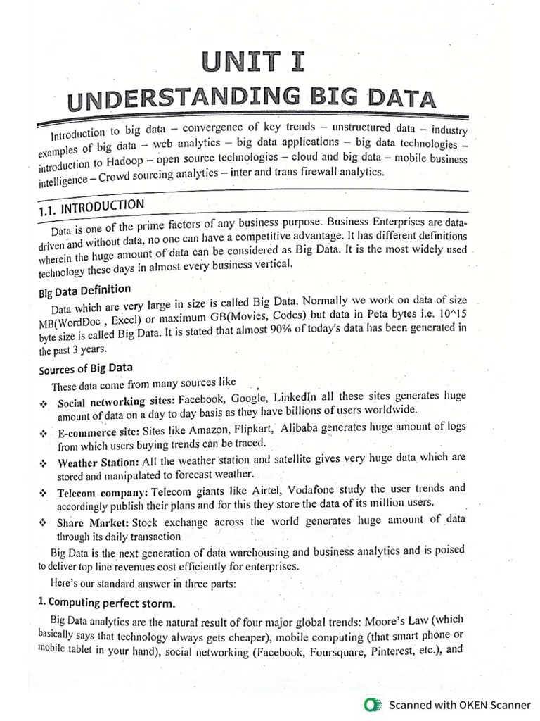 Bda Unit 1 Pdf